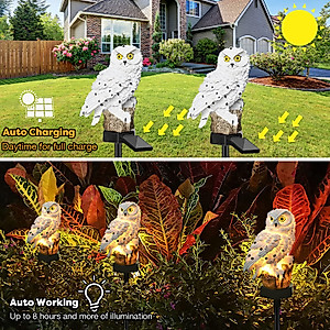 TCJJ Solar String Lights Outdoor Crystal Globe Garden Lights with 8 Lighting Modes, Waterproof Decorative Solar Powered Patio Hanging Lights for Yard Porch Wedding Christmas Party (Owl)