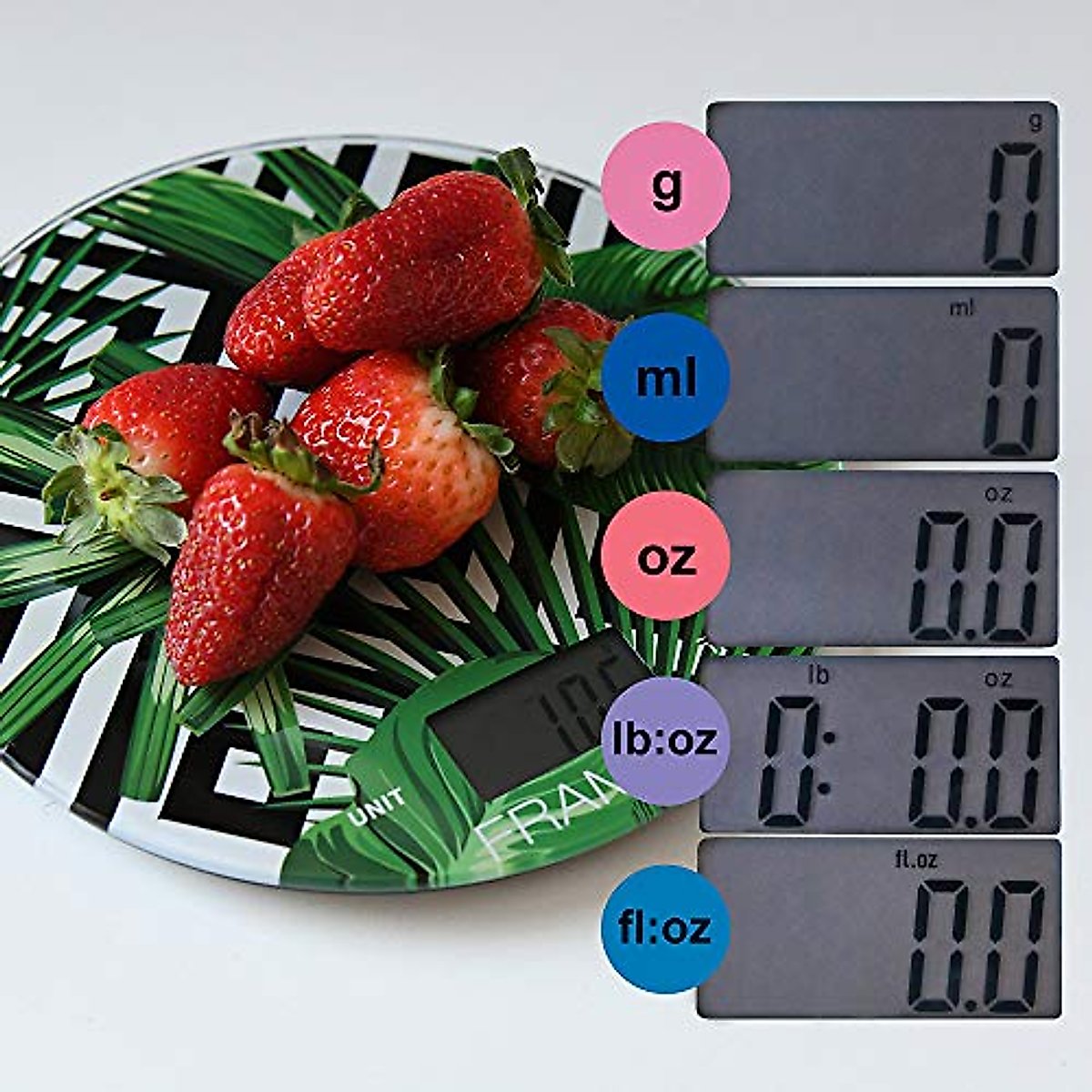 Framar Digital Food Scale and Digital Kitchen Scale, Gram Scale, Weighing Scale, Baking Scale, Small Scale – Elegant Leaf Design