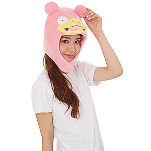 SAZAC Kigurumi Hat - Pokemon - Slowpoke - Cozy Costume Beanie Cap - Adult Size