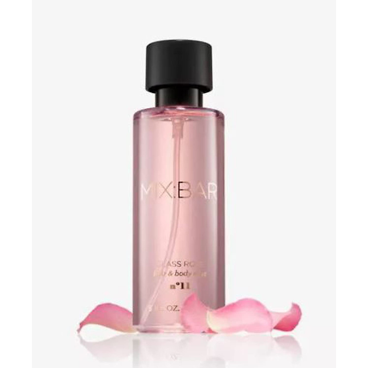 MIX BAR Glass Rose Hair & Body Mist 5 Fl Oz! Blend Of Raspberry, Bergamot, Rose, Peony and Amber! Hair And Body Spray Inspired By The Petal Of A Rose In Bloom! Vegan, Cruelty Free And Paraben Free!