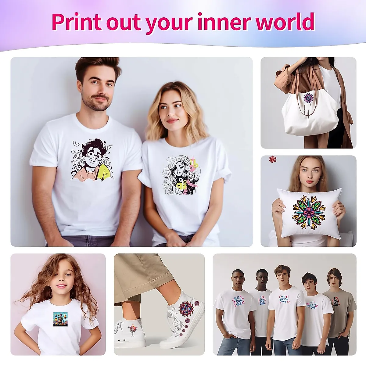 Methdic Sublimation Paper 8.5x11 Inch Instant Dry 125 Sheets Sublimation Blanks Transfer Paper For Inkjet Printer ，105gsm