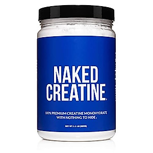 Pure Creatine Monohydrate – 100 Servings - 500 Grams, 1.1lb Bulk, Vegan, Non-GMO, Gluten Free, Soy Free. Aid Strength Gains, No Artificial Ingredients - Naked CREATINE