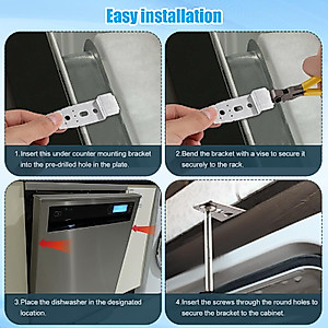 6pcs 8269145 Dishwasher Mounting Bracket with Screws, Undecounter Dishwasher Replacement Part Dishwasher Side Mount Clips Dishwasher Installation Kit Dishwasher Holder for GE LG Samsung