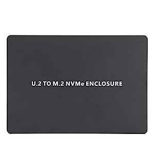 NVME HDD Enclosure Mobile SSD Box, PCIE3.0 NVME to U.2 Adapter Card, SFF8639 Aluminum U2 SSD Enclosure for Win 10, 8, 7, OS X 9, 10(Black)