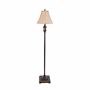 Decor Therapy Traditional Resin Floor Lamp with Bell Shade, Golden Bronze