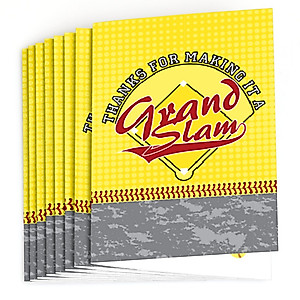 Big Dot of Happiness Grand Slam - Fastpitch Softball - Birthday Party or Baby Shower Thank You Cards (8 count)