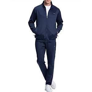 MAGCOMSEN Sweatsuit for Men Big and Tall Gym Suits Running Sets 2 Piece Sports Jackets Sports Pants Sets Workout Sets Jogger Suits Casual Suits
