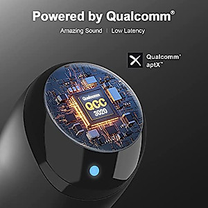 Tecno True Wireless Bluetooth Earbuds with Microphone, CVC 8.0 Environmental Noise Cancellation Headphones and Deep Bass, Low Latency Earbuds Built-in Mic, Waterproof Touch Control, BDE01