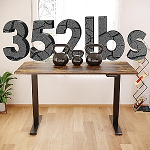 FLEXISPOT E6 Dual Motor 3 Stages Standing Desk 55x28 Inch Whole-Piece Board Electric Height Adjustable Desk Stand Up Desk Large Load Capacity(Black Frame + Special Walnut Desktop)