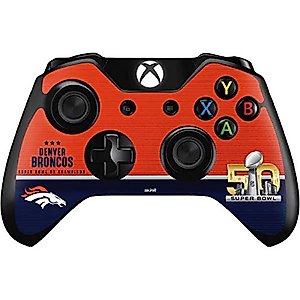 Skinit Decal Gaming Skin compatible with Xbox One Controller - Officially Licensed NFL Denver Broncos Super Bowl 50 Champions Design
