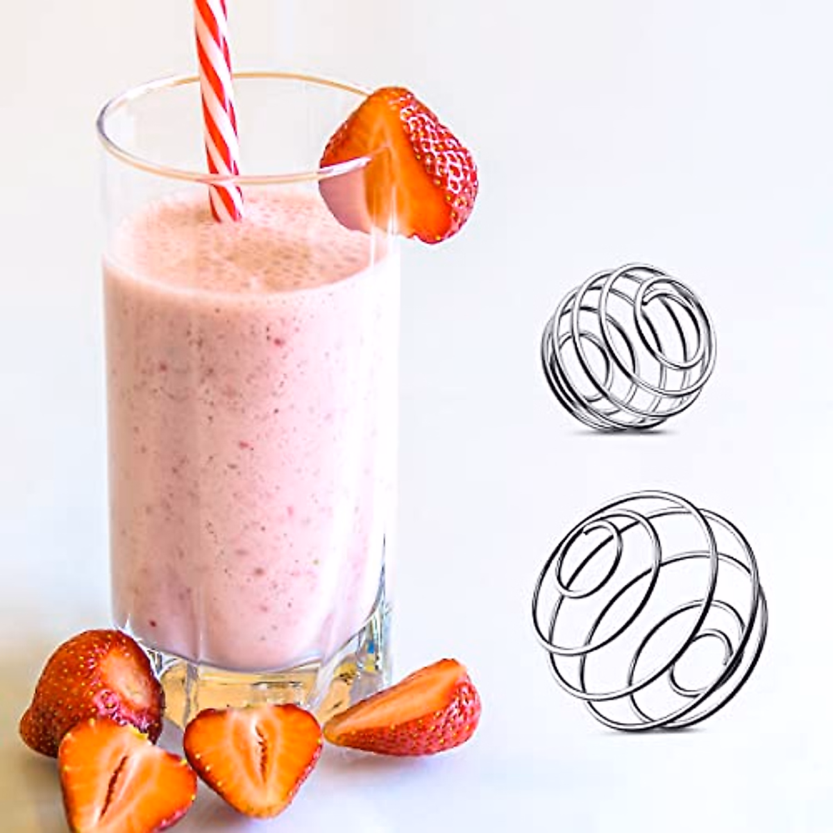 8 Pcs 304 Stainless Steel Shaker Balls 2 Sizes Milkshake Protein Balls Replacement Shaker Bottle Balls for Drinking Bottle Cup