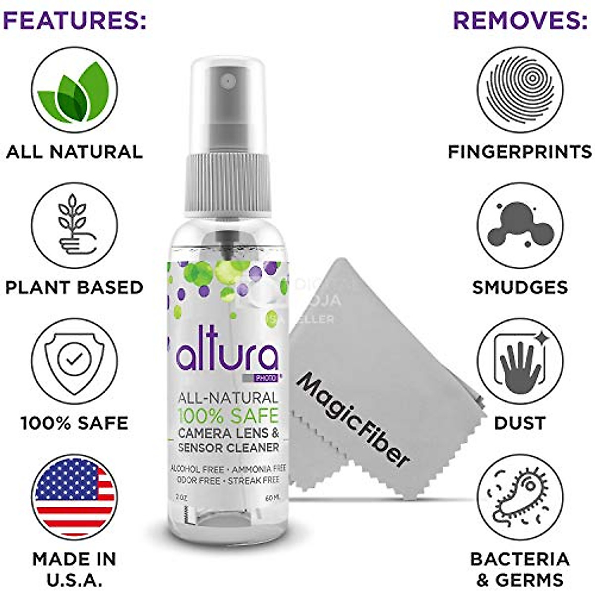 Altura Photo Professional Full Frame Sensor Cleaning Kit - Camera Cleaning Kit for FF DSLR & Mirrorless Cameras - w/Sensor Cleaning Swabs & Case, Works as Camera Lens Cleaning Kit, Sensor Cleaner