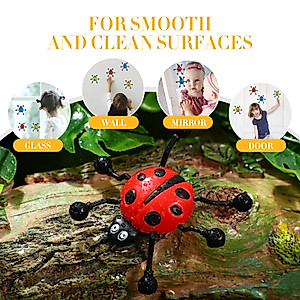 TOYANDONA 12pcs Sticky Wall Climbers, Creative Stretchy Sticky Bug Toys Window Crawler Toys for Kids Party Favor Tricky Novelty Toys (Random Color)