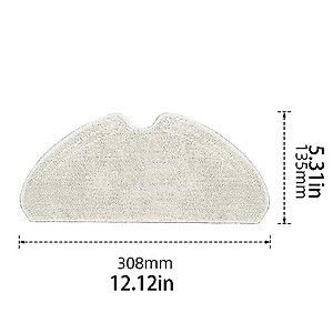 5pcs Mop Cloth Robotic Vacuum Cleaner Spare Replacement Mopping Cloths Wipes Sweeping Parts Compatible For D10S/D10S Vacuum Cleaner Cleaning Supplies Mop Cloth Accessories Floor Cleaning Tools
