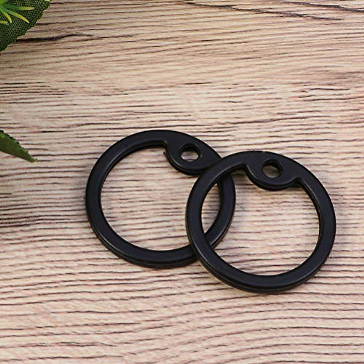 ULTECHNOVO 15pcs Professional Dog ID Tag Silencers Silicone Dogtag Silencer Useful Mute Circle for Pet Dog Cat (Black) for Your Cute