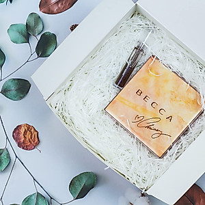 10 Pack Gift Boxes Rose Gold 8x8x4 Inches, Bridesmaid Proposal Gift Box Set with Ribbon，Paper Gift Box with Lids for Wedding Present, Cupcake Boxes, Birthday Party Favor, Engagements and Christmas