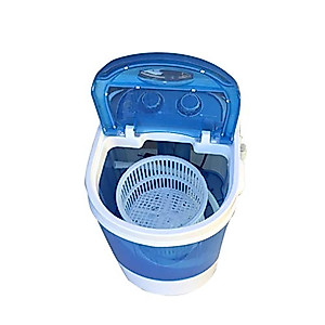 TOYTEXX and DESIGN Intexca US Electric Mini Portable Compact Washing Machine for Children, Camping, Dorm - Blue Color