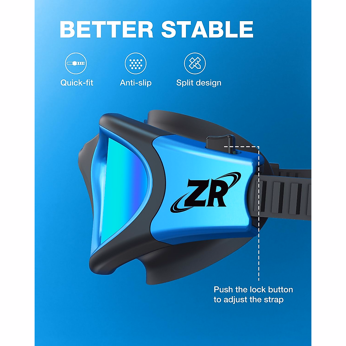 ZIONOR Swim Goggles, G1 MAX Polarized Anti-fog Swimming Goggles for Men Women Adult, UV Protection Leakproof Easy Adjustable Strap for Indoor Outdoor Swimming (Polarized + Gold)