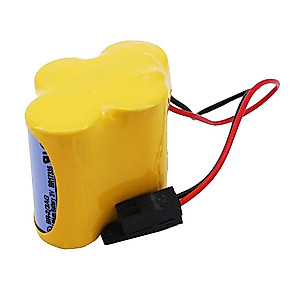 BAOBUTE 6V 4400mAh BR-2/3AGCT4A Replacement Battery for FANUC A98L-0031-0025 CNC System with Black Plug(Pack of 2), 33MM*34MM*34MM