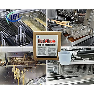 DPI Break-Thru Fryer Boil Out Powder Concentrate, Deep Fryer Cleaner, Removes Grease and Carbon Deposits in Deep Fryers, 26 Cleaning Cycles Per Box,