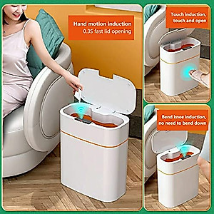 plplaaobo Smart Trash Can, Multipurpose Intelligent Garbage Can, IPX5 Life Waterproof 3 Modes Automatic Motion Sensor Waste Bin for Home Kitchen Beauty Salon Bathroom