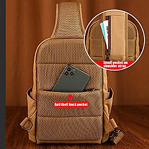 XINCADA Mens Sling Backpack Canvas Shoulder Bag Small Mesenger Bag for Travel
