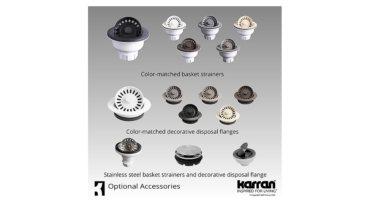 Karran QU-711 Undermount Quartz Sink - White, Durable