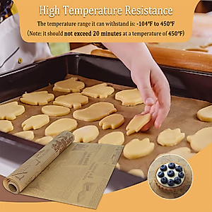 MEGXIT 2Pcs Parchment Paper Roll,Non-Stick,Waterproof,Greaseproof,High Temperature Resistant Baking Paper Roll,Parchment Paper Roll for Baking, Cooking, Grilling, Air Fryer-Brown+White