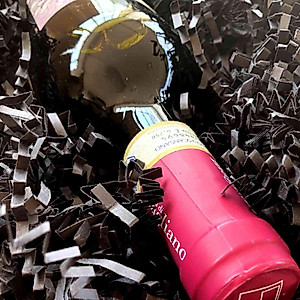 Mrs Fizz Crinkle Cut Paper Shred Filler for Packing and Filling Gift Baskets (.5 LB) Black