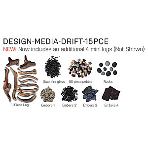 Amantii SYM-50-XT-BESPOKE Symmetry Extra Tall Bespoke 50-inch Indoor/Outdoor Electric Fireplace with Remote, Trim, Drift Log Media, and WiFi/Bluetooth Speaker