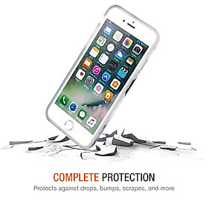 iPhone 7 Case, iPhone 8 Case, JAHOLAN White Black Geometric Marble Design Slim Shockproof Flexible Glossy TPU Soft Case Rubber Silicone Cover for Apple iPhone 7 / iPhone 8