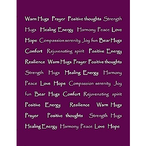 Chanasya Healing Warm Hugs Gift Throw Blanket - Sympathy Gift Breast Cancer Chemo Survivor Get Well Caring Gifts - Comfort Purple Gift Blanket for Love Support Women Friend - Aubergine