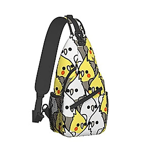 Too Many Cockatiel Sling Bag Crossbody Backpack Hiking Travel Daypack Chest Bag Shoulder Bag for Women Men