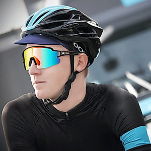 ROCKBROS Men's Cycling Cap Breathable Sun Proof Helmet Liner Hat Blue Purple