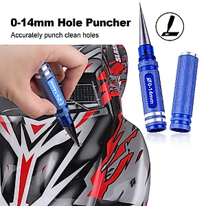 Hobbypark 3-Pack RC Body Reamer Hole Puncher and Curved Scissors & Straight Scissors Trimming Tools Set for RC Car Body Shell Lexan Plastic