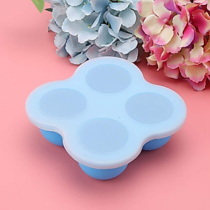 4 Holes Egg Steamer Food Grade Silicone no BPA Egg Steaming Tray Cooking Tool for Kitchen Use Heat Resistant 450 Blue