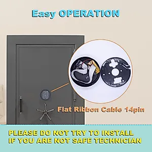 Electronic Safe Lock Replacement Keypad with Solenoid Lock, Gun Safe Lock with Programmable Electronic Keypad, Lock Fits High Security Safe Box and Security Cabinet