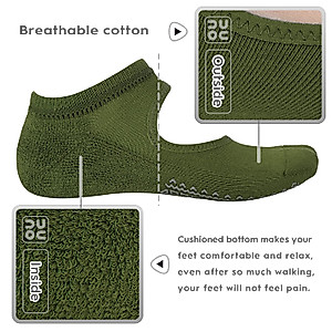 unenow Non Slip Grip Yoga Socks for Women with Cushion for Pilates, Barre, Home