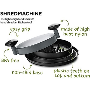 SFKL Chicken Shredder, ShredMachine Better Than Bear Claws Meat Shredder for Pulled Pork, Beef and Chicken, Dishwasher Safe, 20CM (1 PCS) (Black)