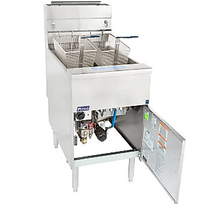 Pitco SG18-S 75 lb. Stainless Steel Floor Fryer (SG18-S 75 lb)