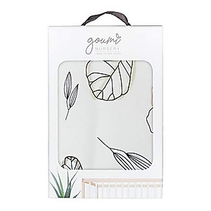 Goumikids Super Soft Organic Cotton Bamboo Breathable Baby Nursery Changing Pad Mat Cover, Abstract Floral