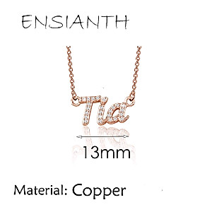 ENSIANTH Tia Necklace Aunt Gift Tia Letter Necklace Gift for Auntie (RG)