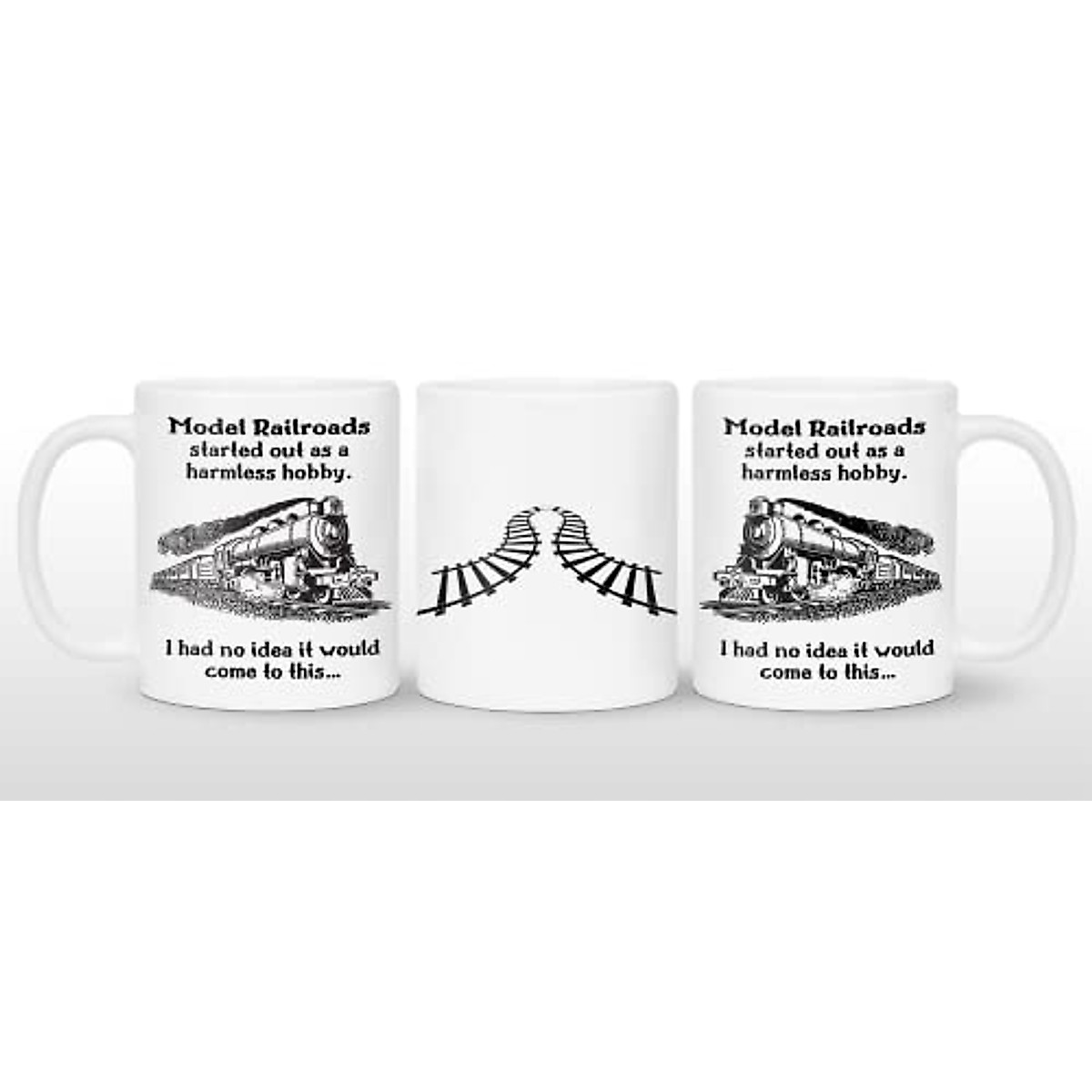 Railroad Coffee Mugs, Best Train Engineer Appreciation Birthday Christmas Memorabilia Tumbler Gift For Men Women,Funny Locomotive Lovers Hobby Present Travel Tea Cup Fun Quote Model Railroads Started