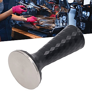 Tamper,Coffee Tamper - Food Grade Safe Coffee Hand Tamper with Flat Stainless Steel Base - Coffee Press Tool 53mm / 2.1in (53mm)