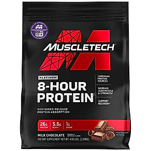 Whey Protein Powder | MuscleTech Phase8 Protein Powder | Whey & Casein Protein Powder Blend | Slow Release 8-Hour Protein Shakes | Muscle Builder for Men & Women | Chocolate, 4.6 lbs (50 Servings)