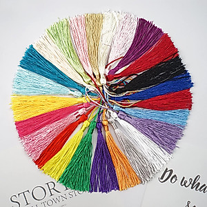 150 Pieces 13CM Bookmark Tassels Silky Craft Tassels for Jewelry Making, Bookmarks,Graduation DIY Projects, 25 Colors