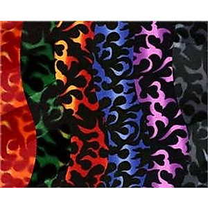 Velboa Fire Flame RED Orange Fabric by The Yard