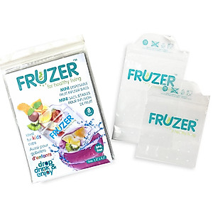 FRUZER Mini Disposable Fruit Infuser Bags (5 PK, each 8 Bags) Total 40 Bags - Refreshing & Beneficial - CLEAR & BPA-FREE