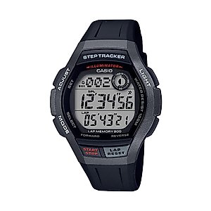 Casio Men's WS- 2000H- 1AVCF Step Tracker Digital Display Quartz Black/Black Watch