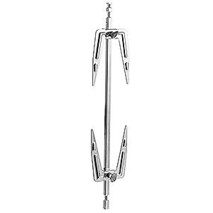 Kitchen Grill Fork Stainless Steel Rotating Air Fryer Fork Air Fryer Supplies Roast Fork for BBQ Cooking Meat Spit Rods (25 X 5 cm)